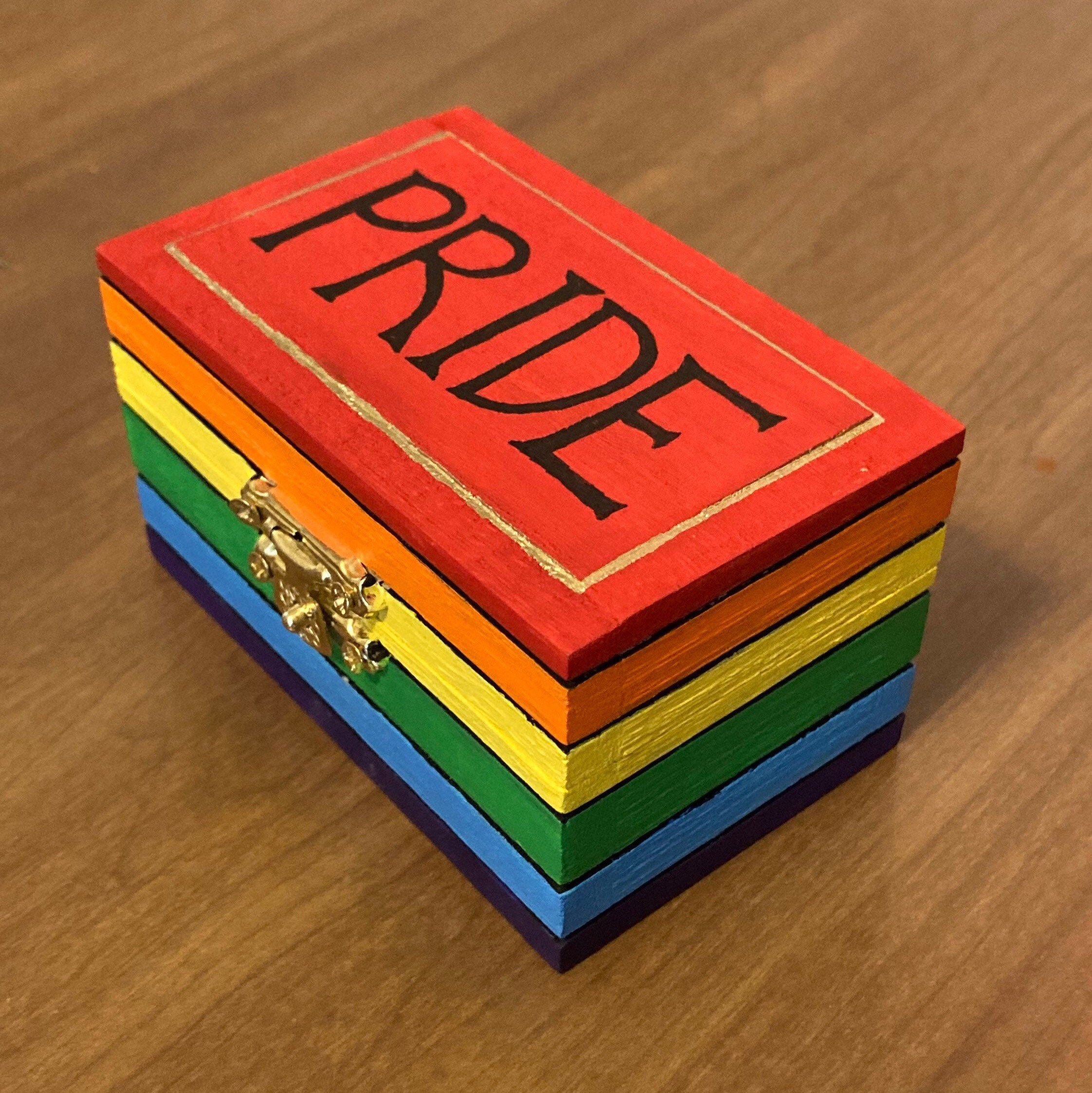 Custom Rainbow Storage Box, Jewelry, Trinket Box, Love Wins, LGBTQ Gift ...