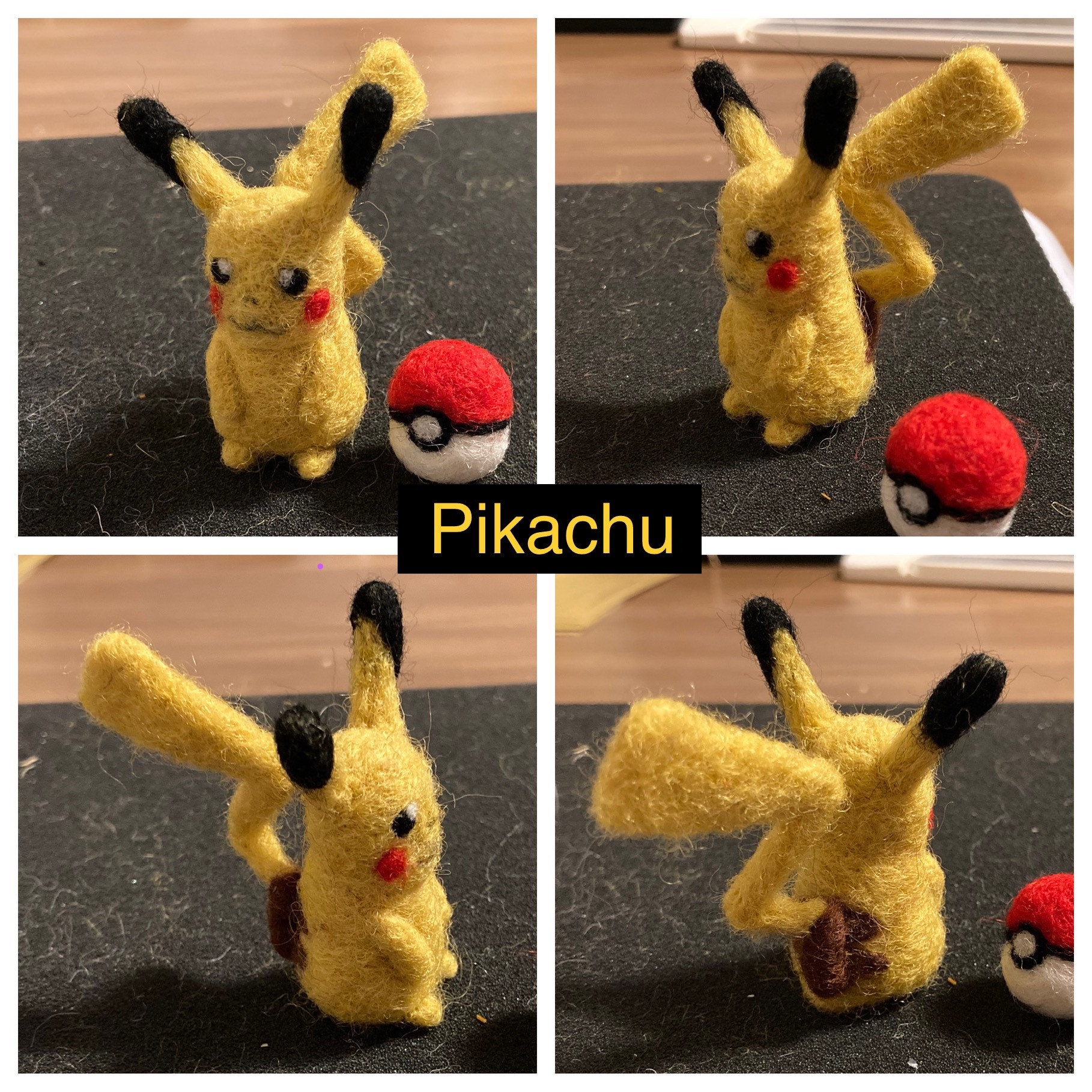 Handmade Pokemon Figures, Mini Pokemon, Needle Felted Pokémon, Pikachu ...