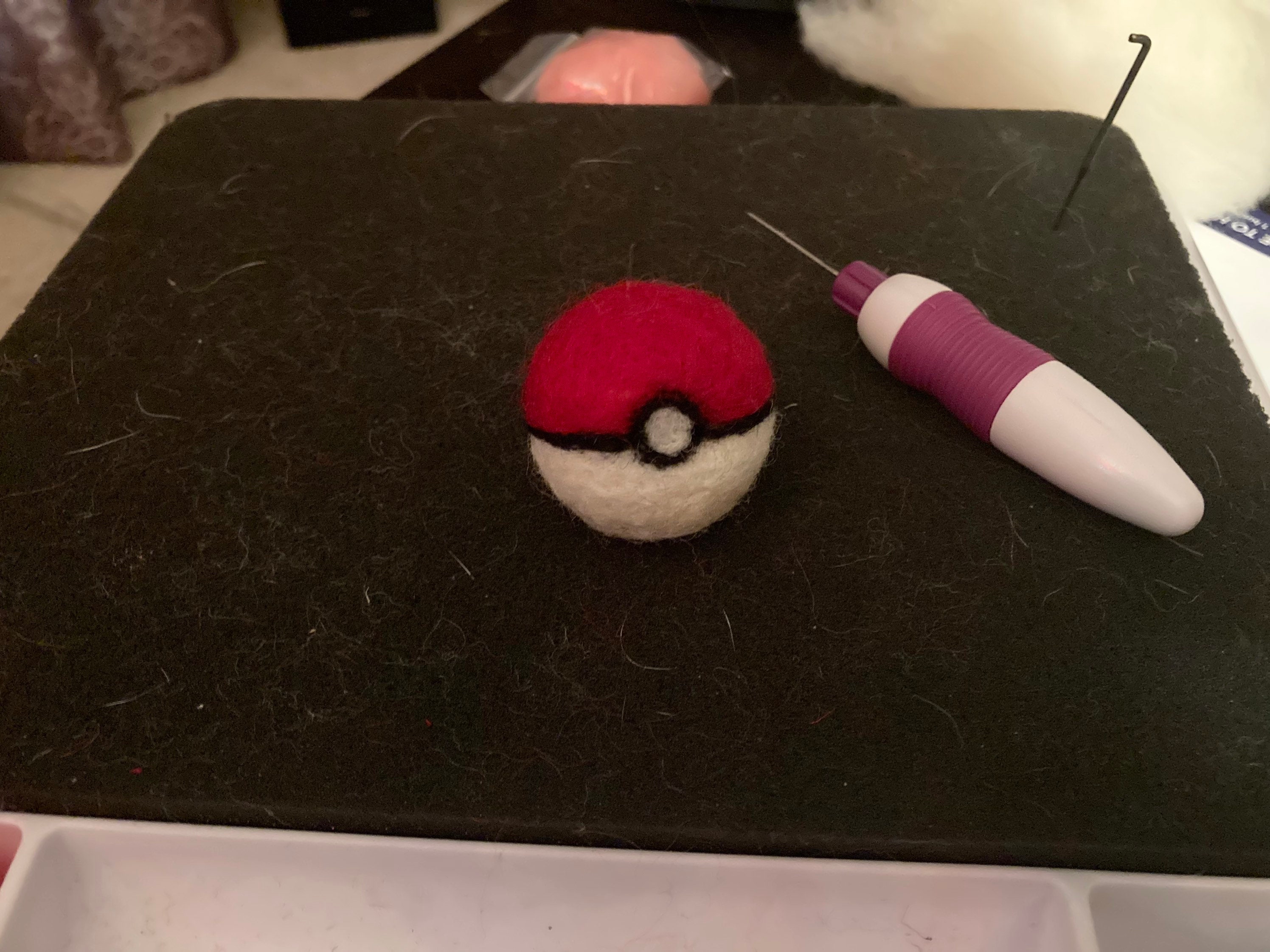 Pokéball Ornaments, Handmade Needle Felted Decor, Pokemon, Holiday Gift ...