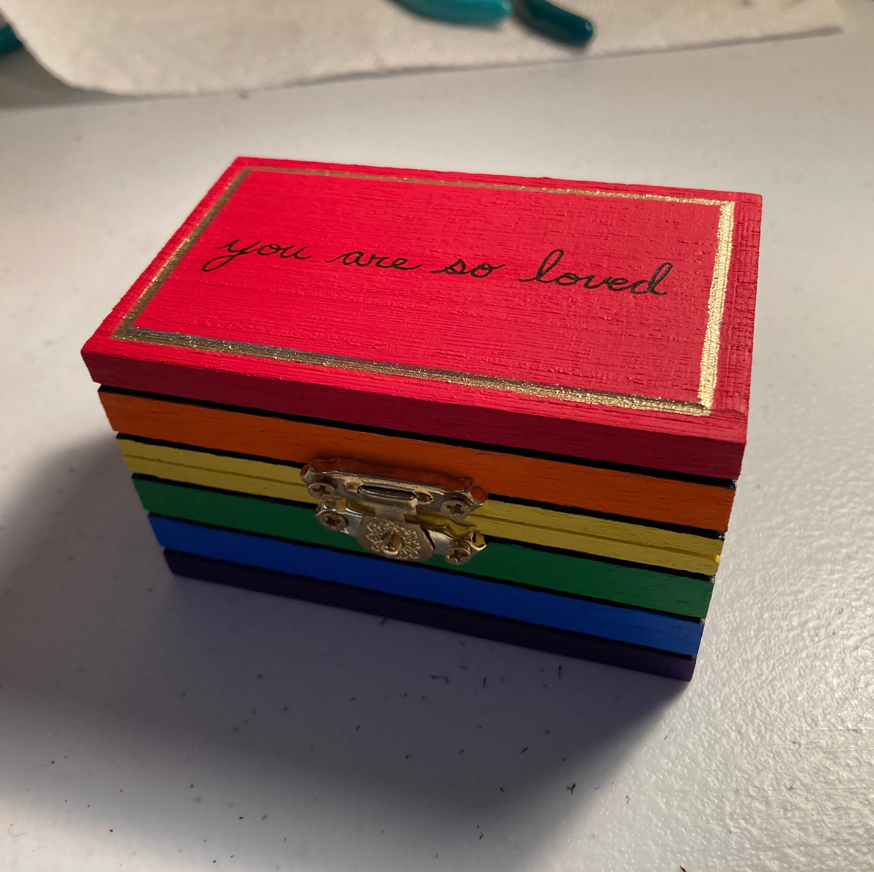 Custom Rainbow Storage Box, Jewelry, Trinket Box, Love Wins, LGBTQ Gift ...