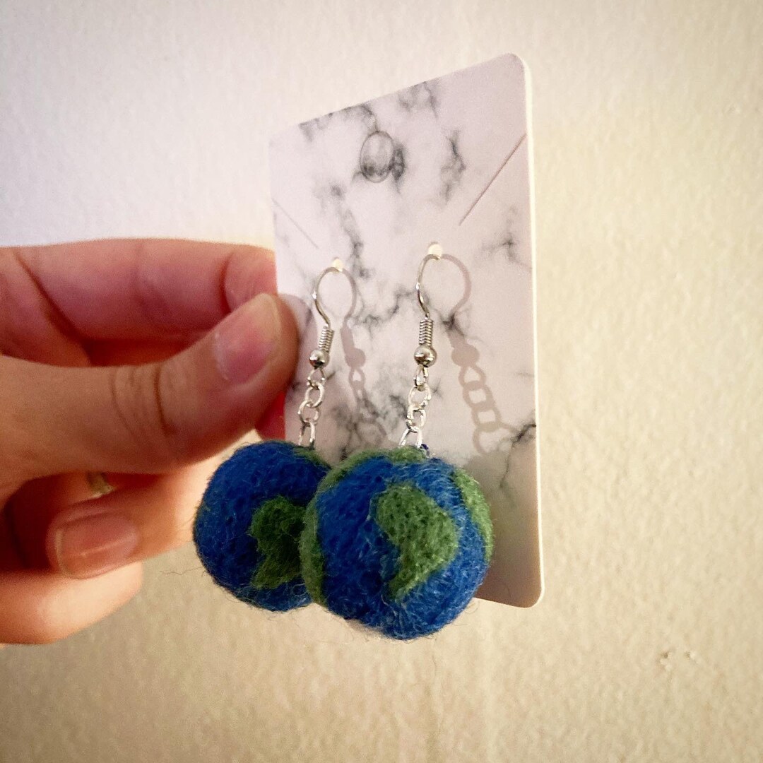 Earth Earrings, Earth Necklace, Earth Accessories, Globe, Custom ...