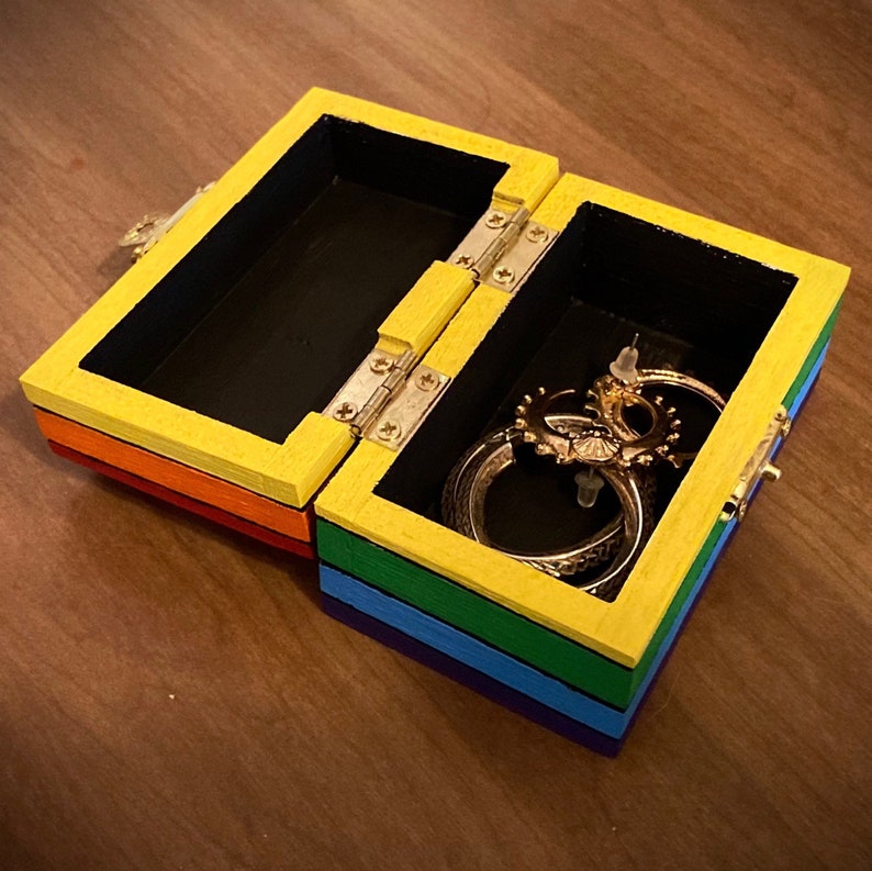 Custom Rainbow Storage Box, Jewelry, Trinket Box, Love Wins, LGBTQ Gift ...
