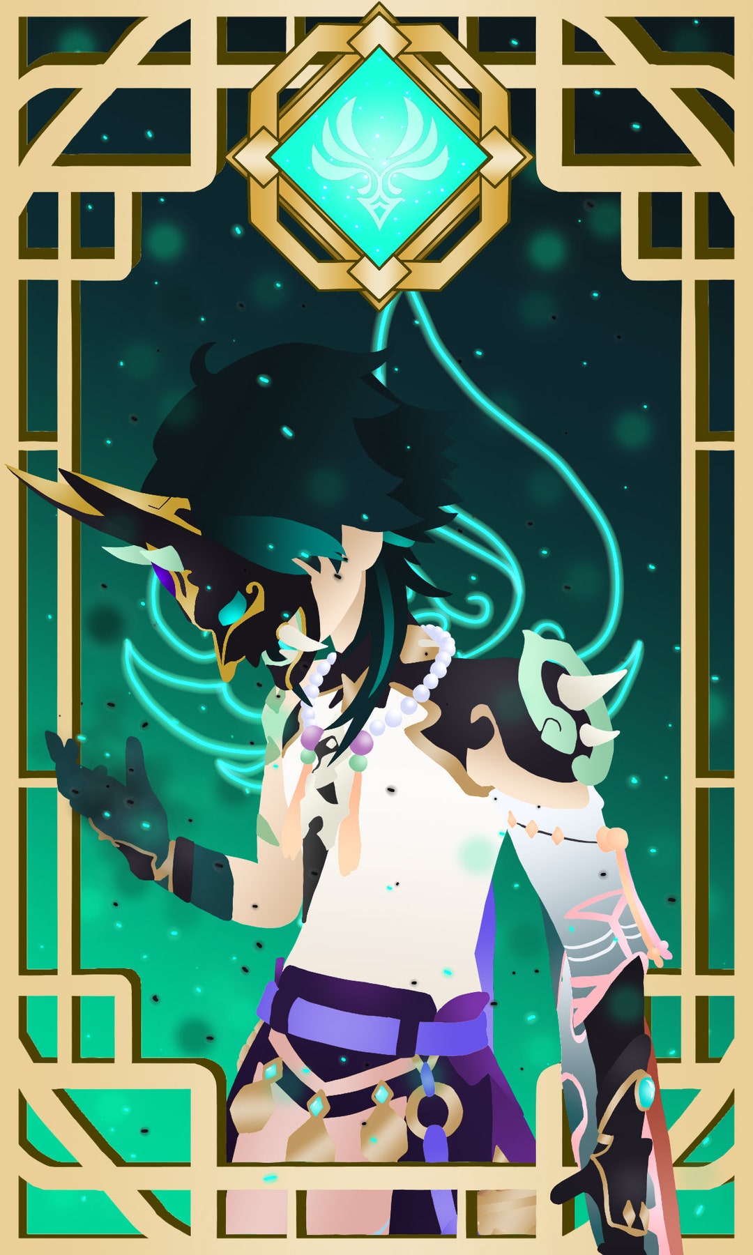 Genshin Impact Card - Xiao - Etsy