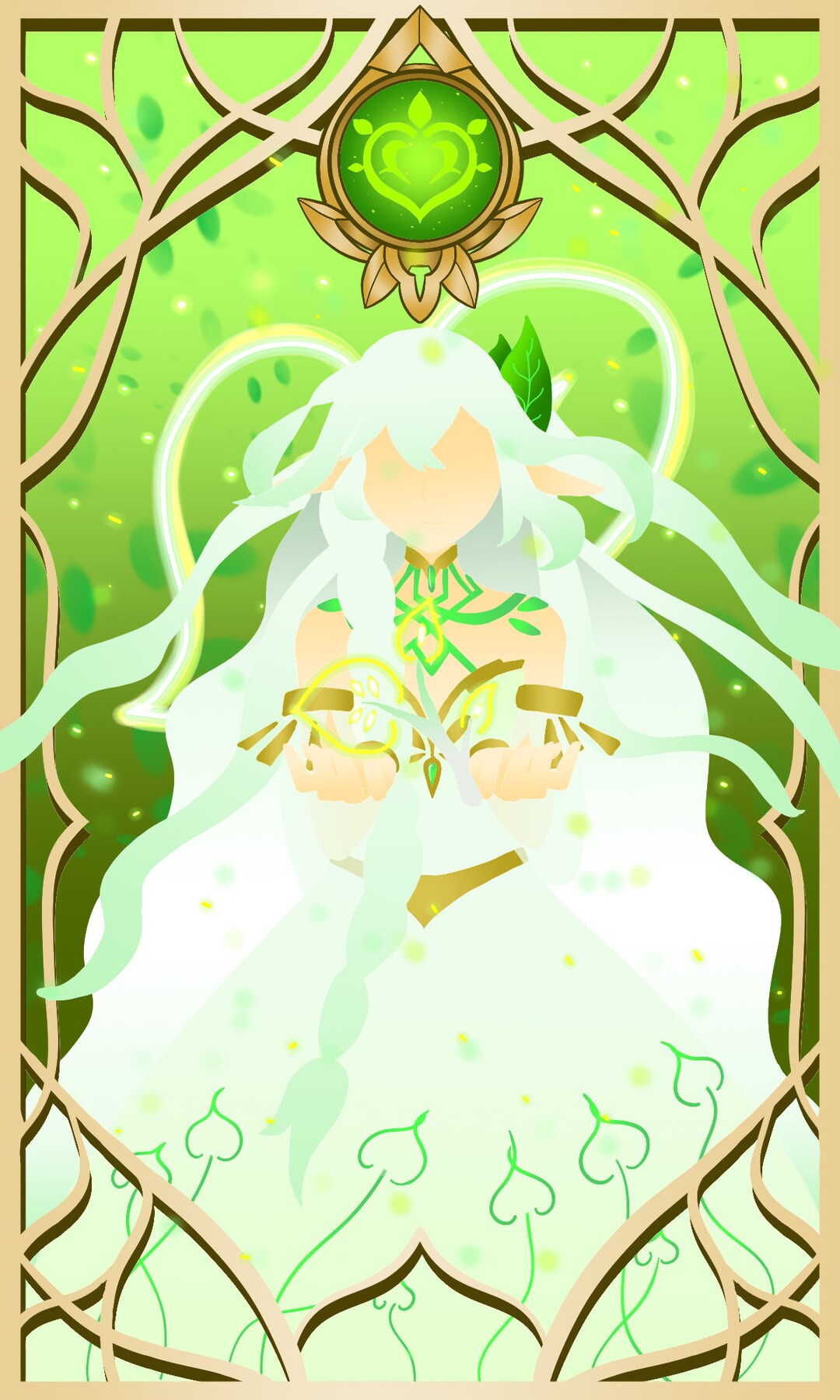Genshin Impact Card Greater Lord Rukkedevata, Dendro Archon - Etsy