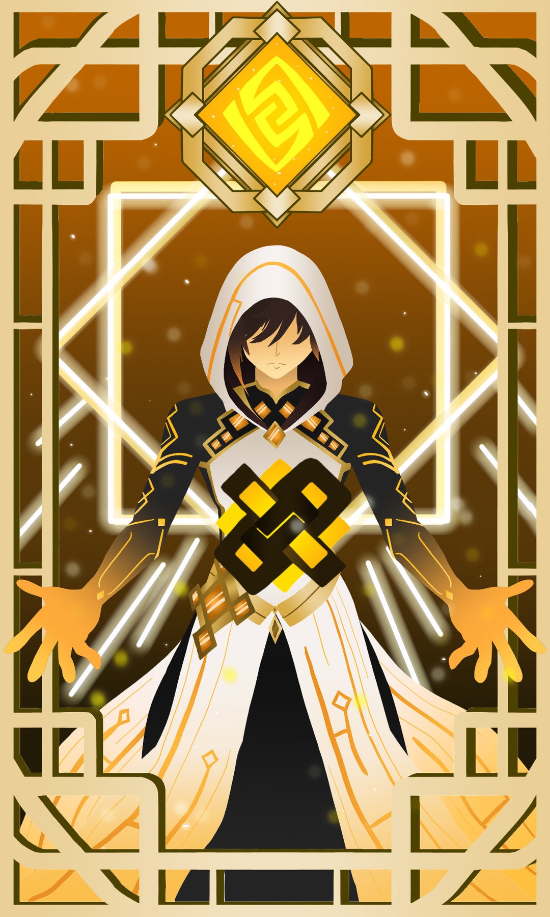 Genshin Impact Card - Rex Lapis, Geo Archon - Etsy