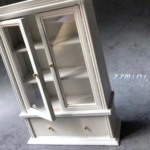 Dollhouse Miniature 1:12 Wood Display Cupboard Cabinet Shelf - Etsy