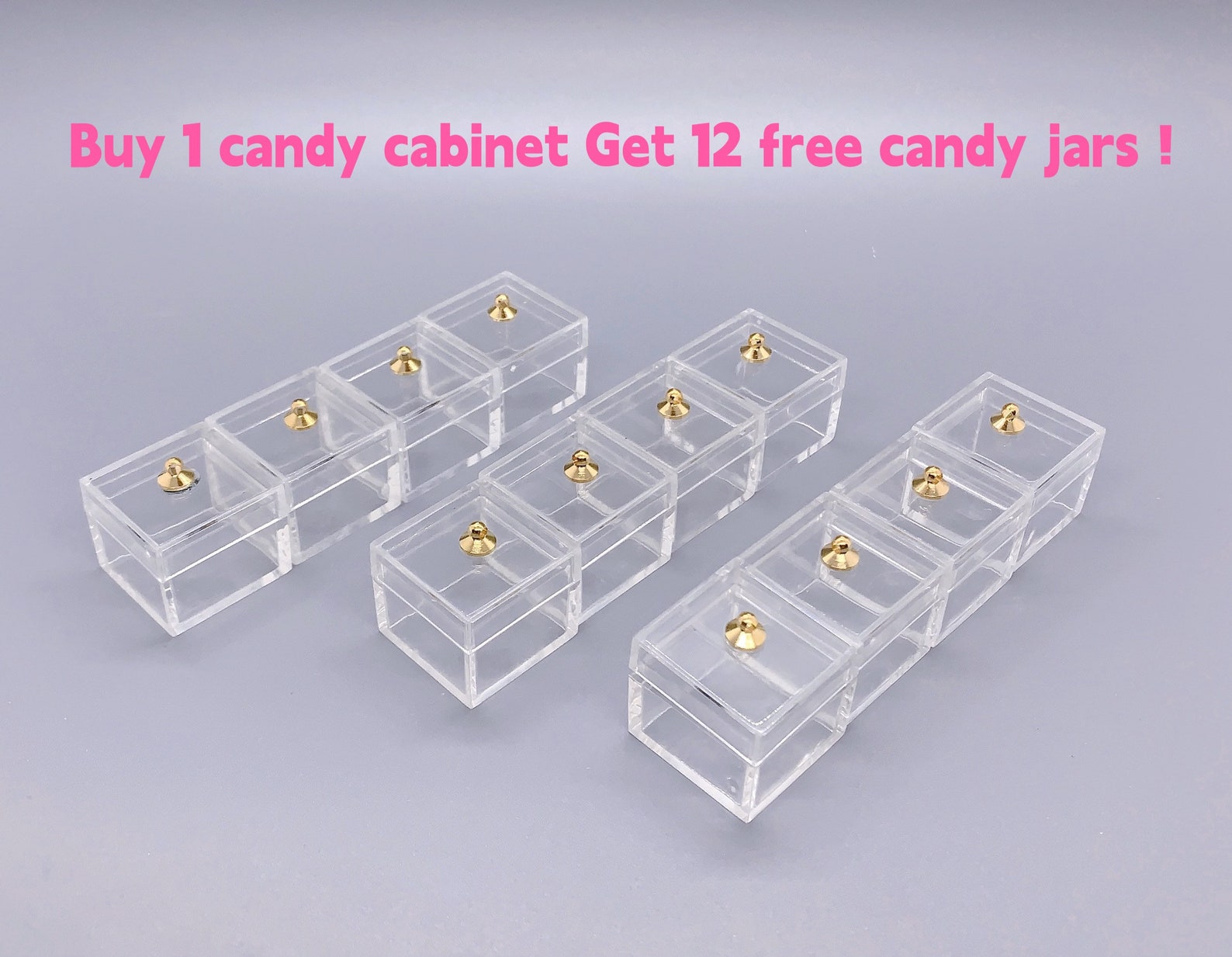 Dollhouse Miniature Candy Shop Kitchen Display Cabinet 3 Drawers Shelf ...