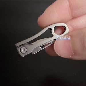 World Smallest Real Titanium Alloys Miniature Tiny Working Pocket Knife ...