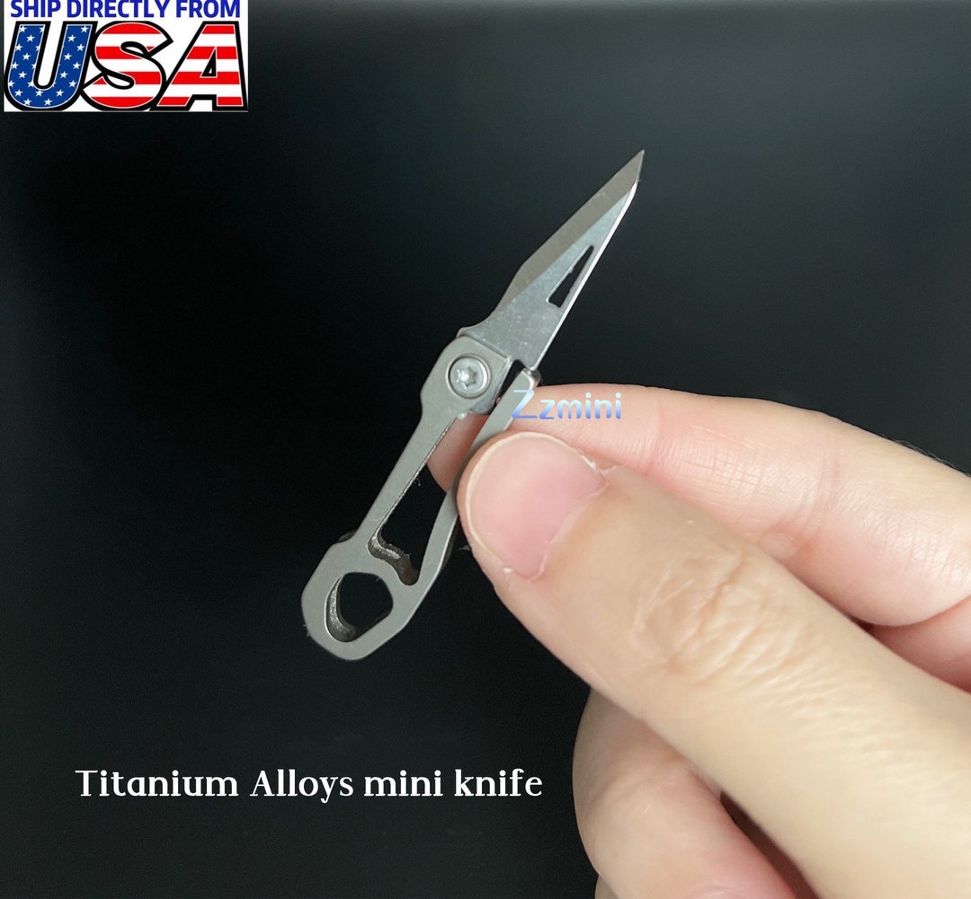 World Smallest Real Titanium Alloys Miniature Tiny Working Pocket Knife ...