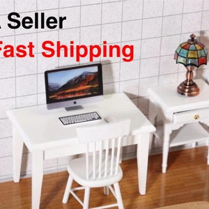 1:12 Dollhouse Miniature 3Pc Set Desktop Computer Keyboard | Etsy