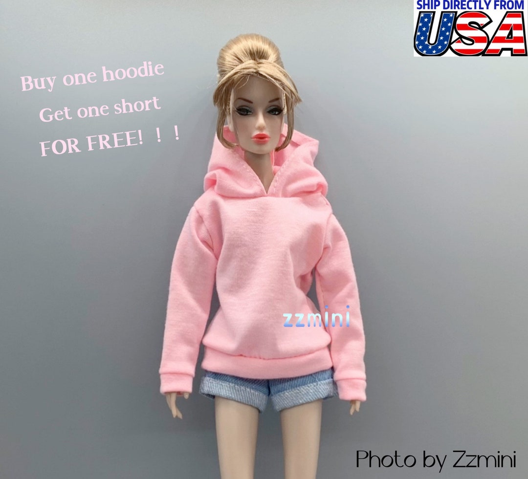 Handmade Pink Hoodie for 11.5inch Fashion Doll Princess Top Doll ...