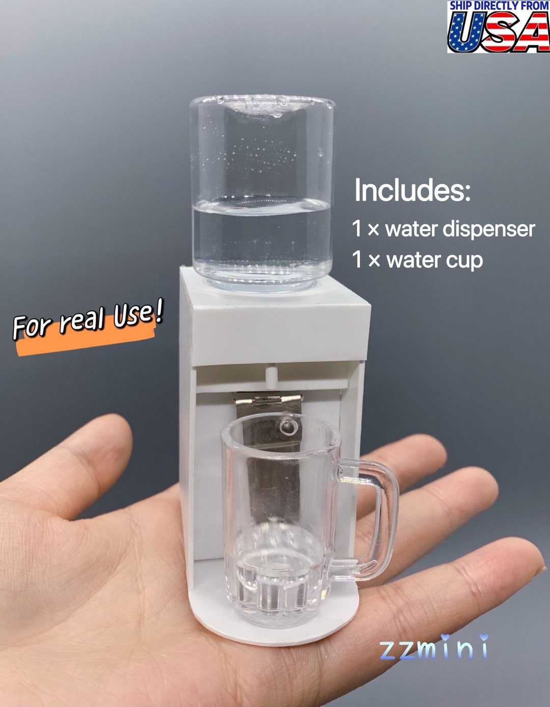 Dollhouse Miniature REAL Working Mini Water Dispenser Battery Powered ...
