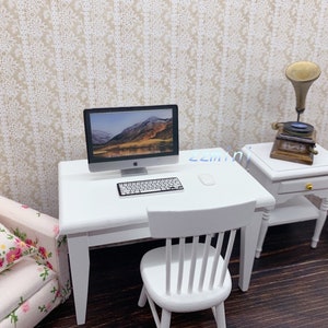 1:12 Dollhouse Miniature 3pc Set Desktop Computer Keyboard Mouse ...