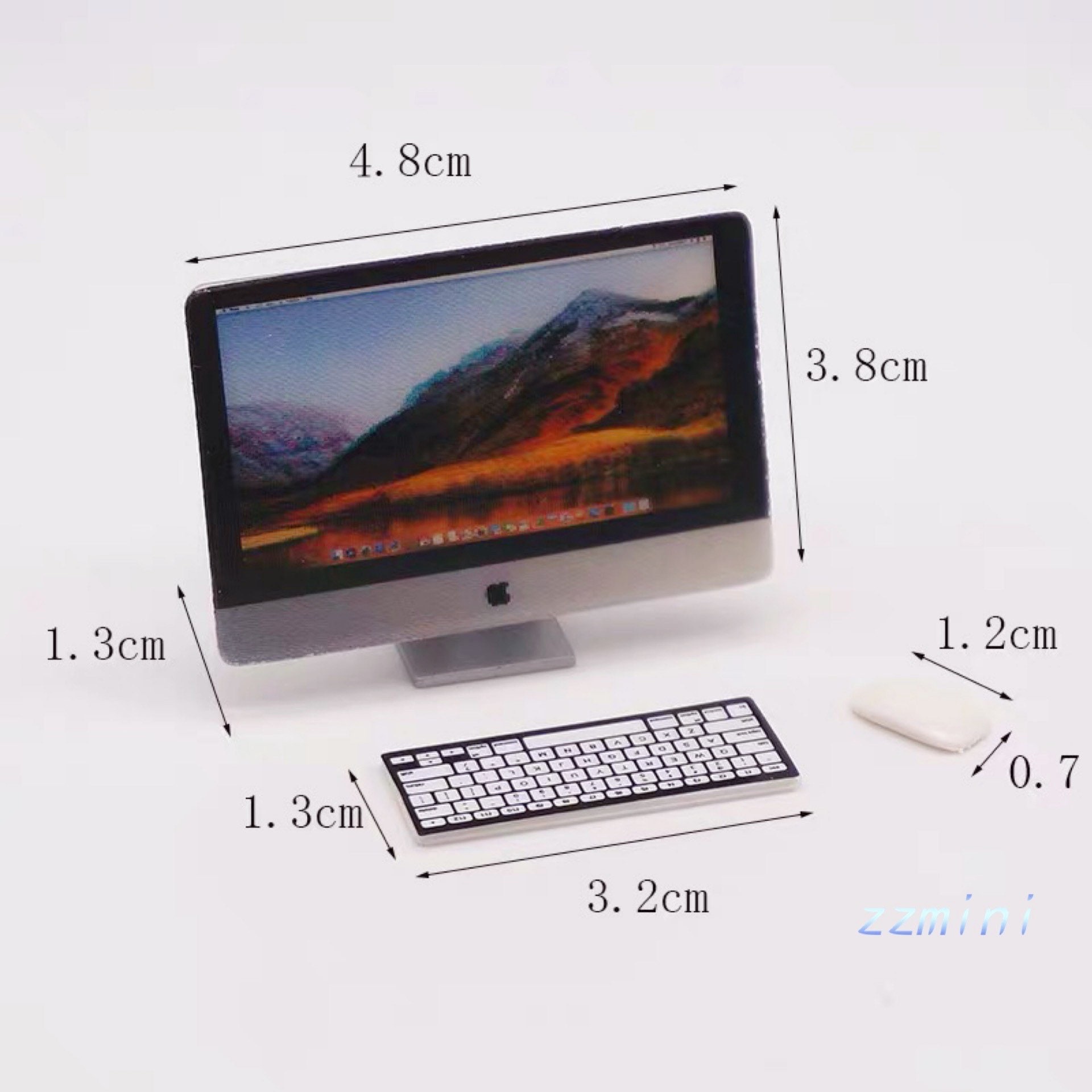 1:12 Dollhouse Miniature 3pc Set Desktop Computer Keyboard | Etsy