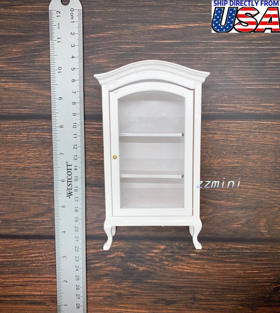 Dollhouse Miniature 1:12 Wood Display Cupboard Cabinet Shelf - Etsy