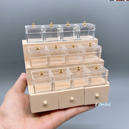 Dollhouse Miniature 1:12 Wood Display Cupboard Cabinet Shelf - Etsy