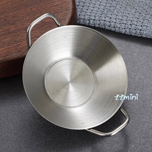 Real Mini Cooking Stainless Steel Frying Wok Pot Pan With Handle ...