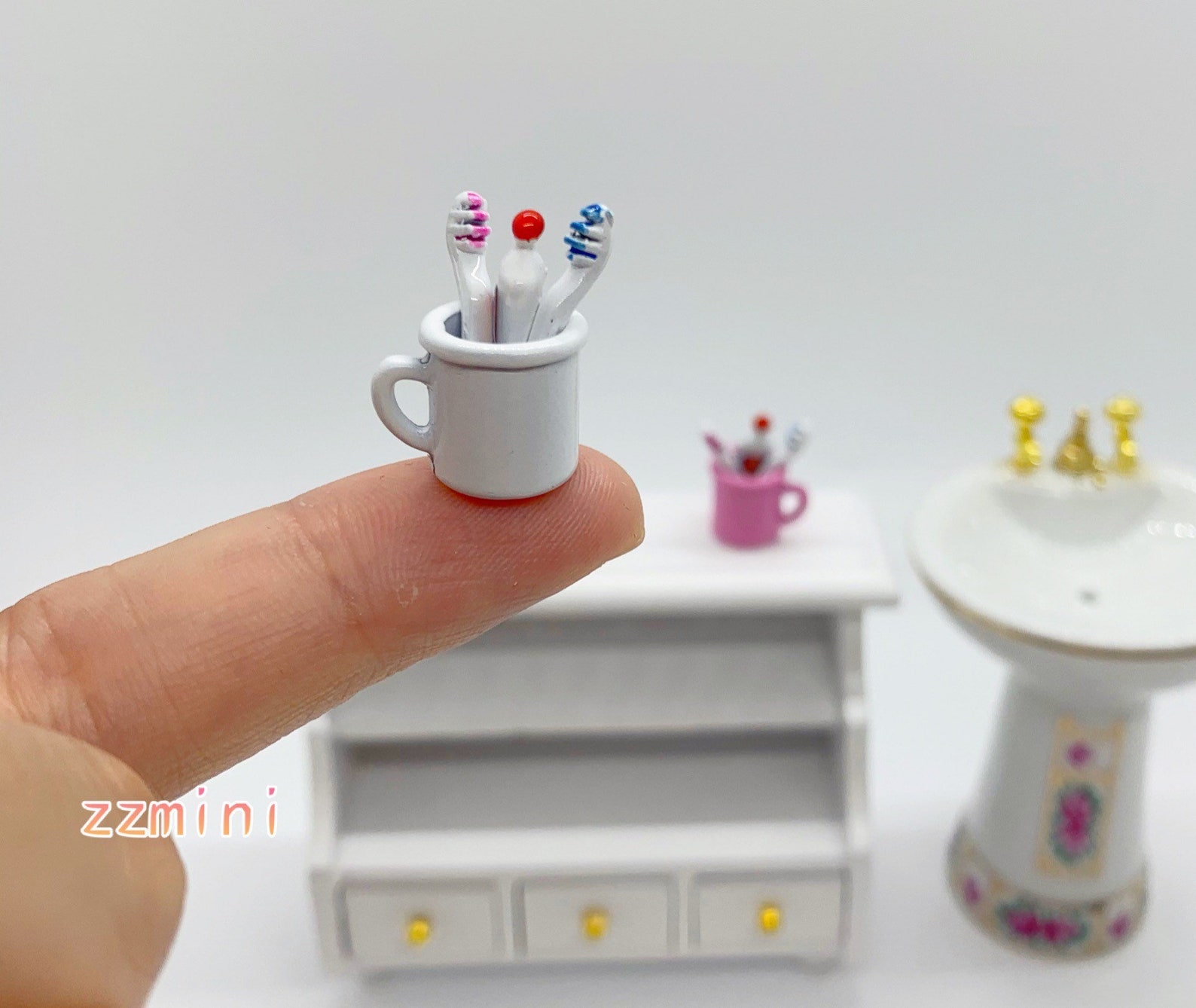 1/12 Dollhouse Miniature 4PCS Toothpaste and Tooth Brush - Etsy