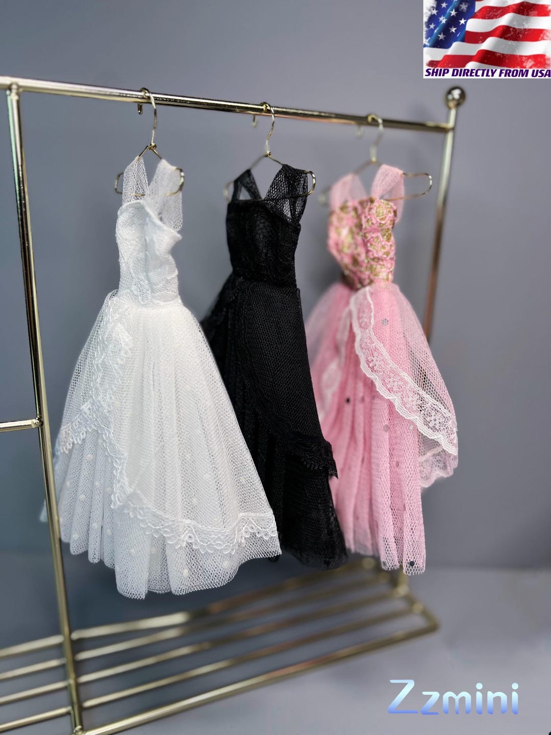 Wedding Dress for 11.5inch Fashion Doll Princess Short Evening Dresses ...