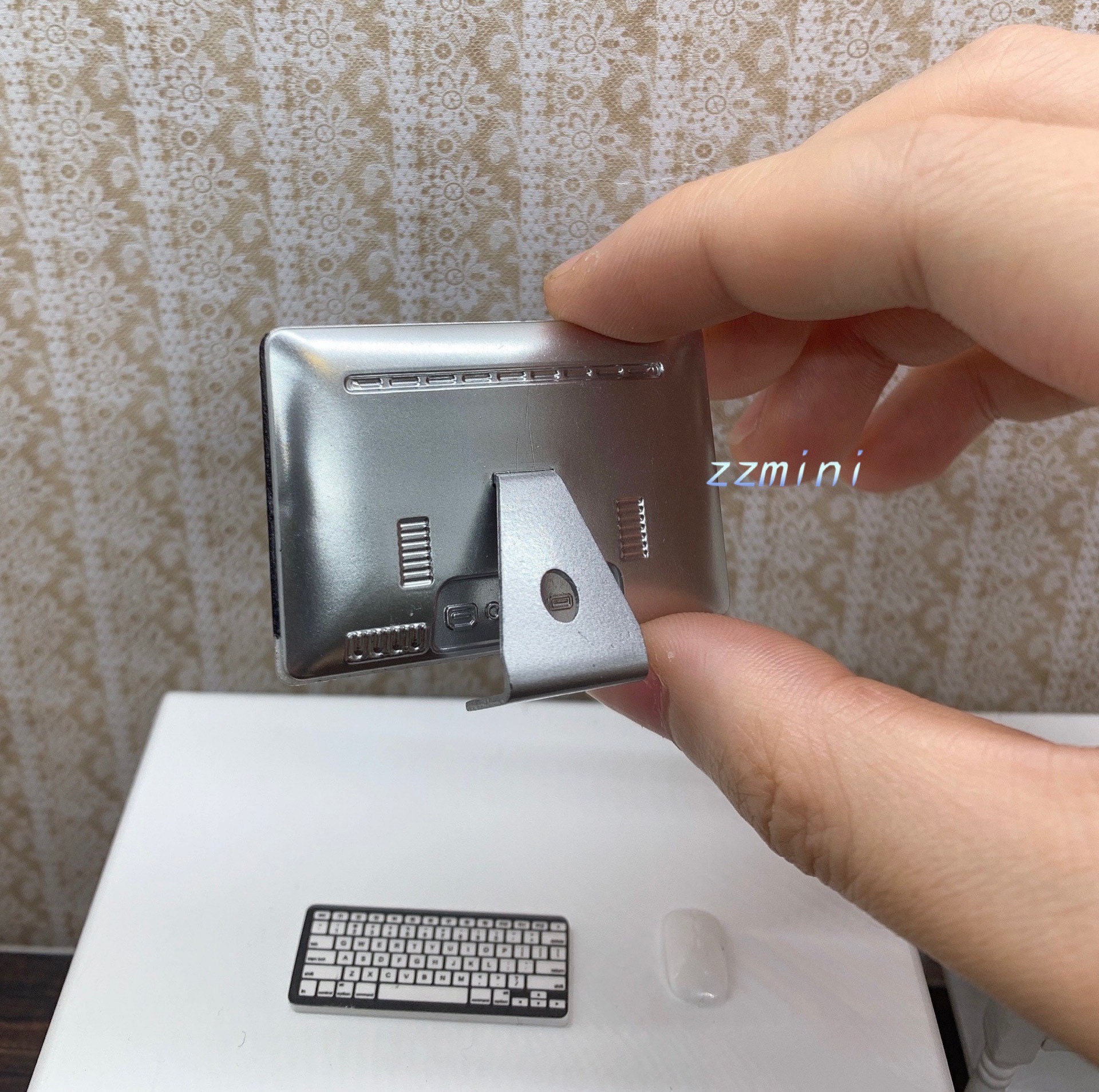 1:12 Dollhouse Miniature 3pc Set Desktop Computer Keyboard | Etsy