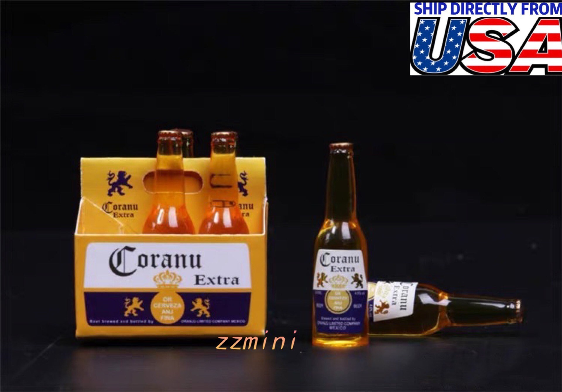 Miniature 1/6 Bottles 6PCS With 1 Box Beer Set Carton Model Action ...