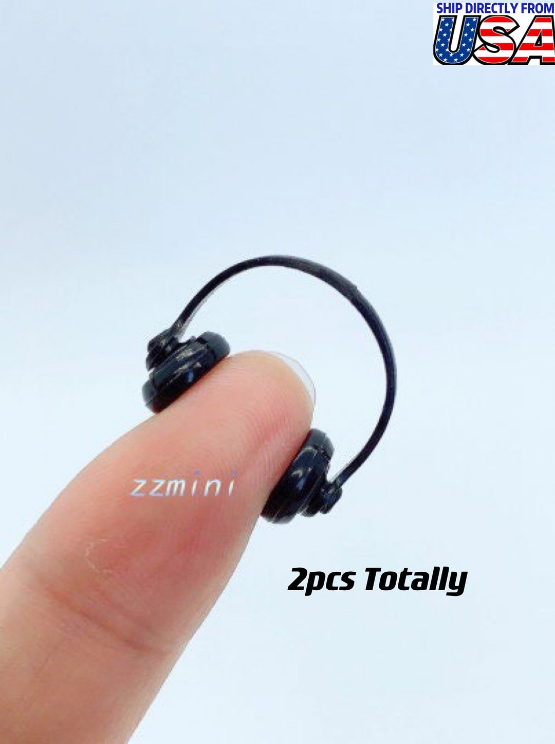 2PCS Dollhouse Miniature Black Plastic Earphone Headset Headphone for ...