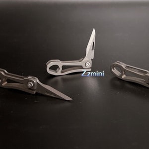 World Smallest Real Titanium Alloys Miniature Tiny Working Pocket Knife ...