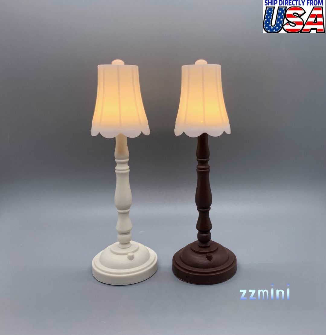 1/6 LED Dollhouse Miniature Floor Lamp Light Furniture Action Figures ...