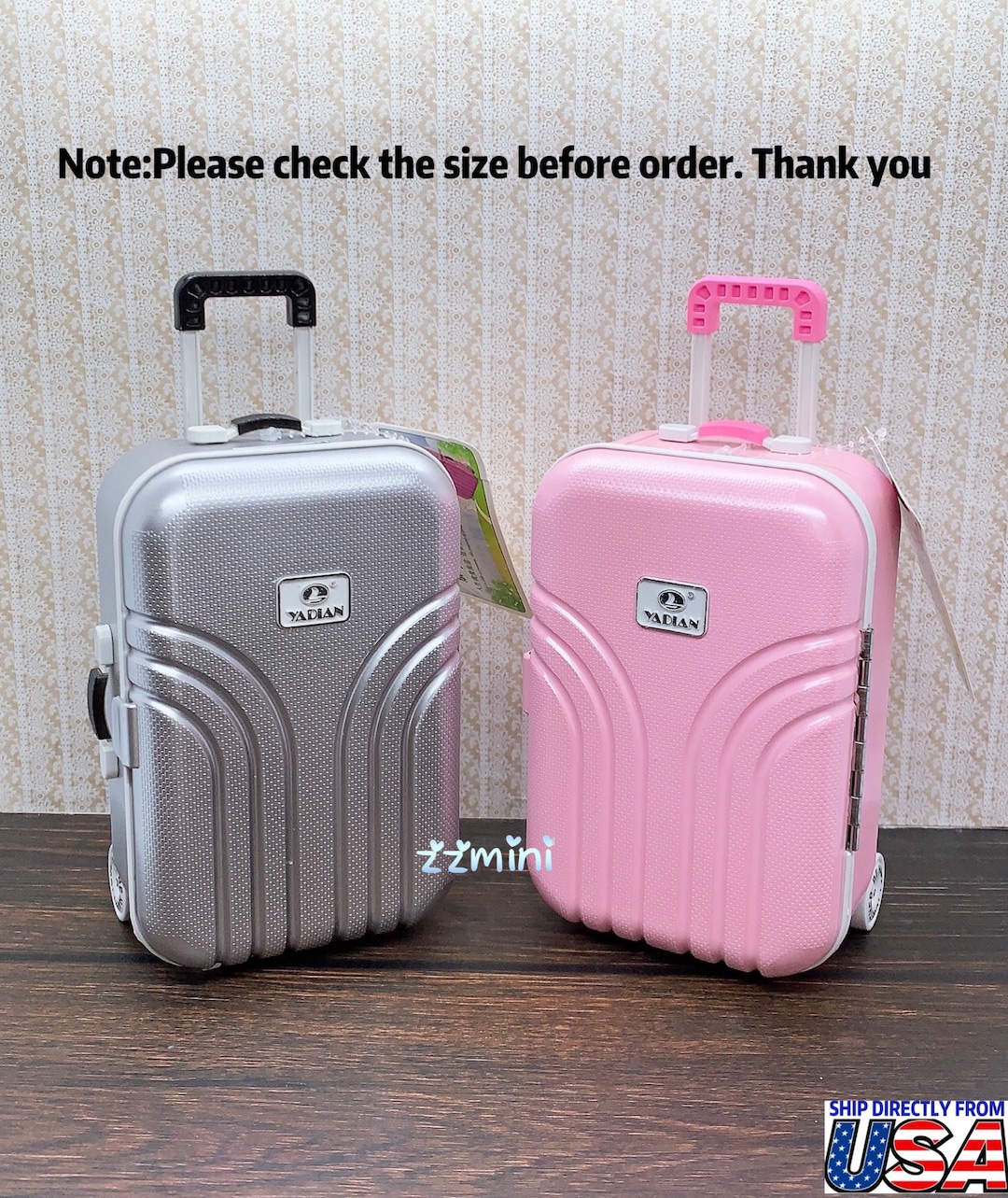 Dollhouse Miniature Suitcase Travel Luggage Money Can Dolls Toy ...