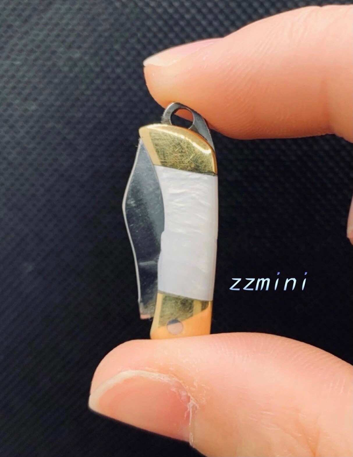 3 SET Miniature Tiny Working Folding Pocket EDC Brass Knife Keychain ...