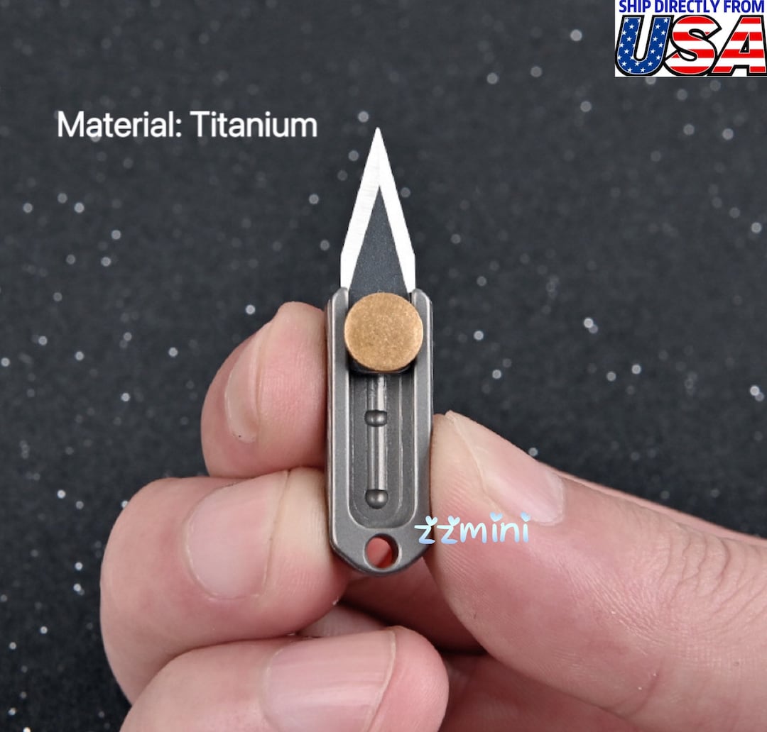 World Smallest Real Titanium Alloys Miniature Tiny Working Pocket Knife ...