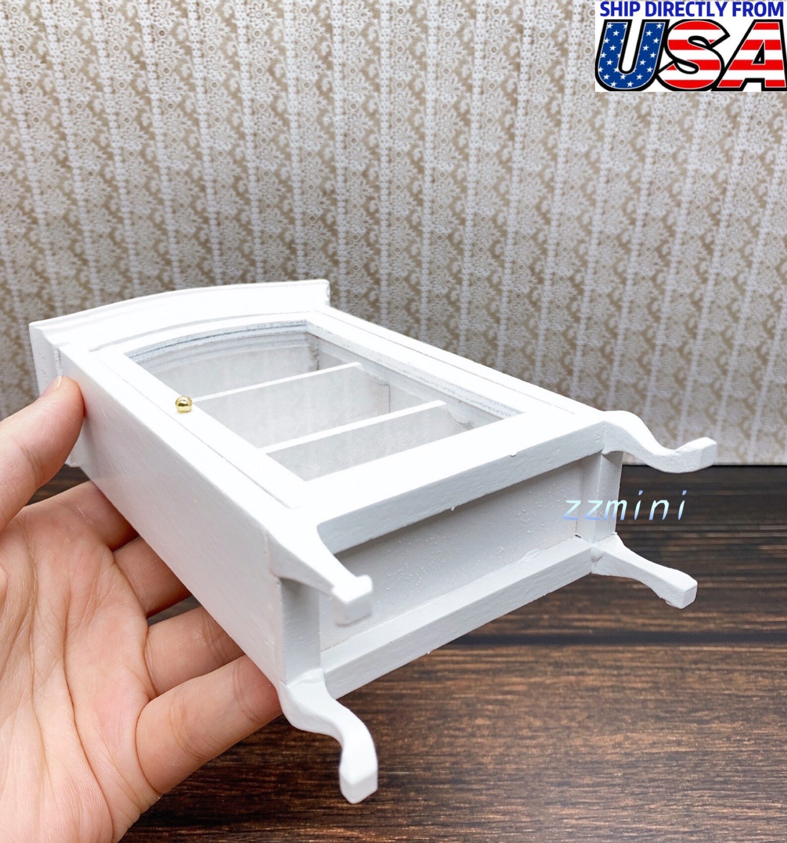 Dollhouse Miniature 1:12 Wood Display Cupboard Cabinet Shelf - Etsy