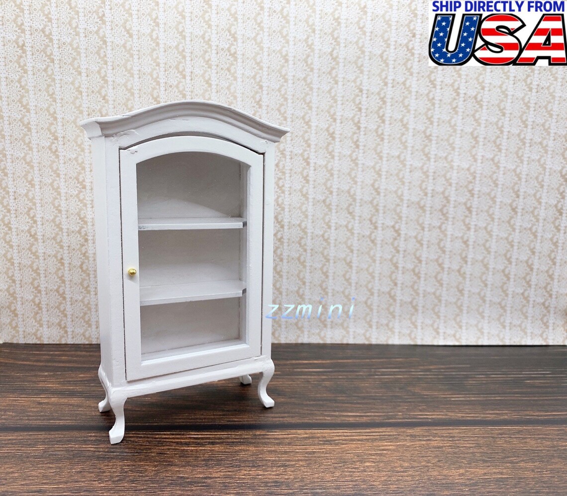 Dollhouse Miniature 1:12 Wood Display Cupboard Cabinet Shelf - Etsy