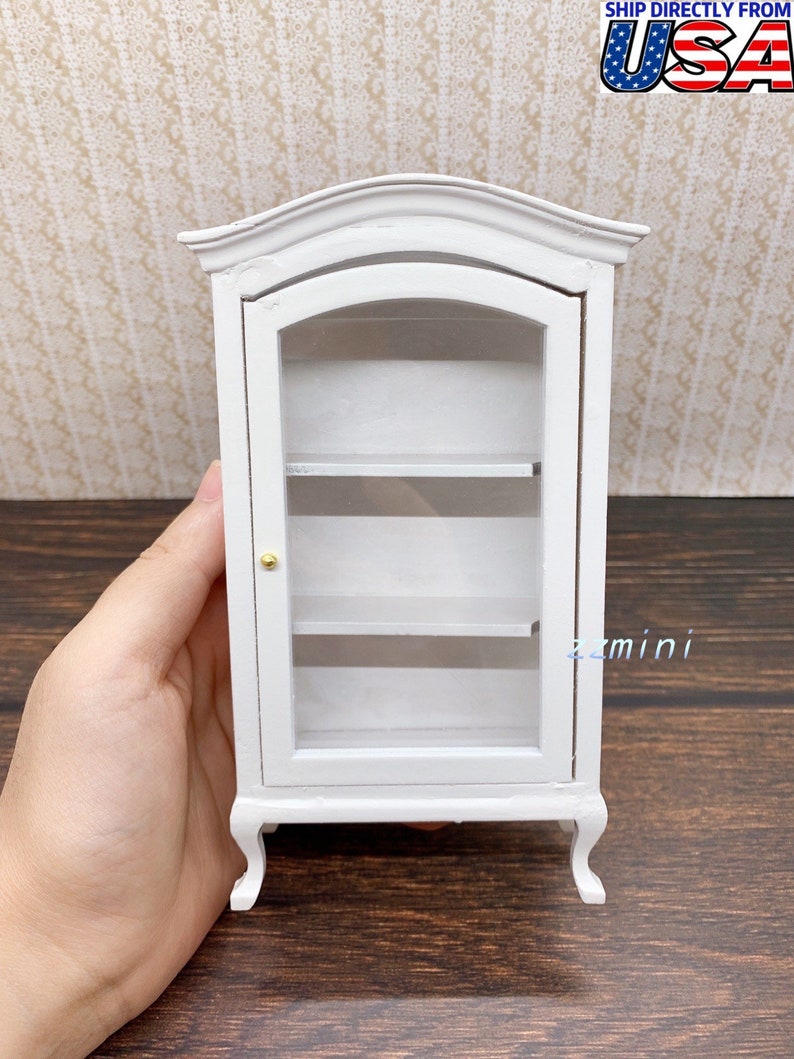 Dollhouse Miniature 1:12 Wood Display Cupboard Cabinet Shelf - Etsy