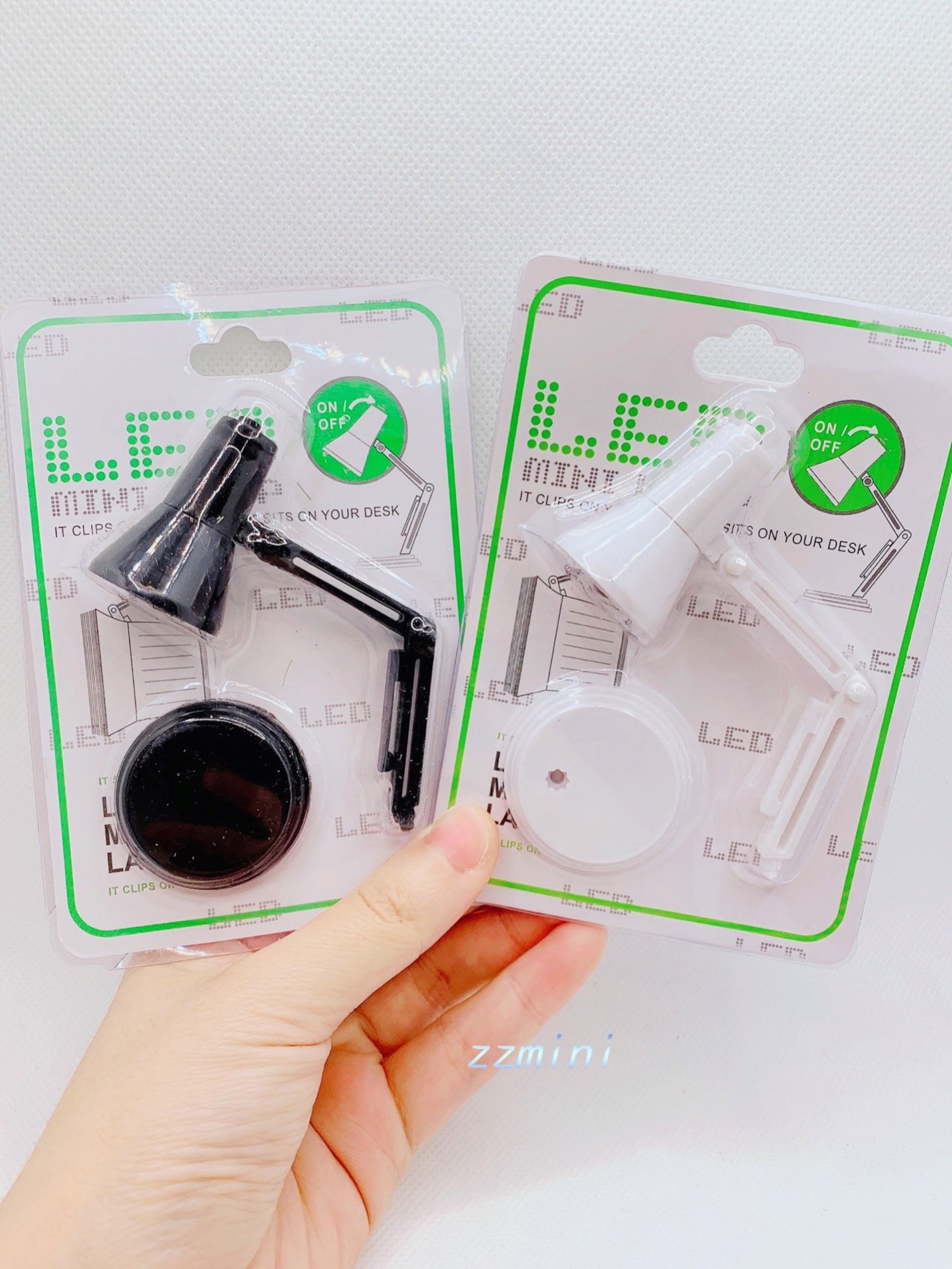 1/6 LED Desk Lamp 2 Pieces(black+white) Light Furniture Dollhouse ...
