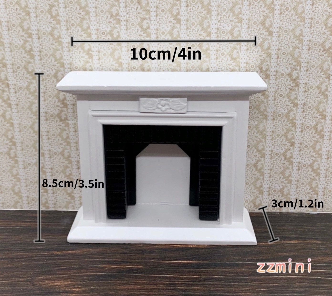 1/12 Dollhouse Miniature Fireplace Freestanding Doll Furniture | Etsy