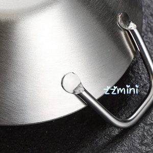 Real Mini Cooking Stainless Steel Frying Wok Pot Pan With Handle ...