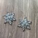 8 Blue Flake Snowflake Resin Christmas Ornaments - Etsy