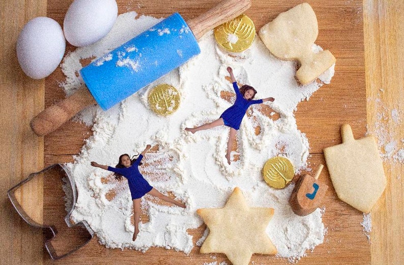 Hanukkah Digital Backdrop Photography Flour Snow Angel - Etsy