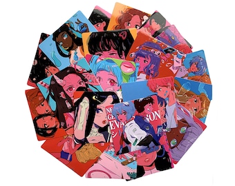 Retro Anime Stickers | Etsy