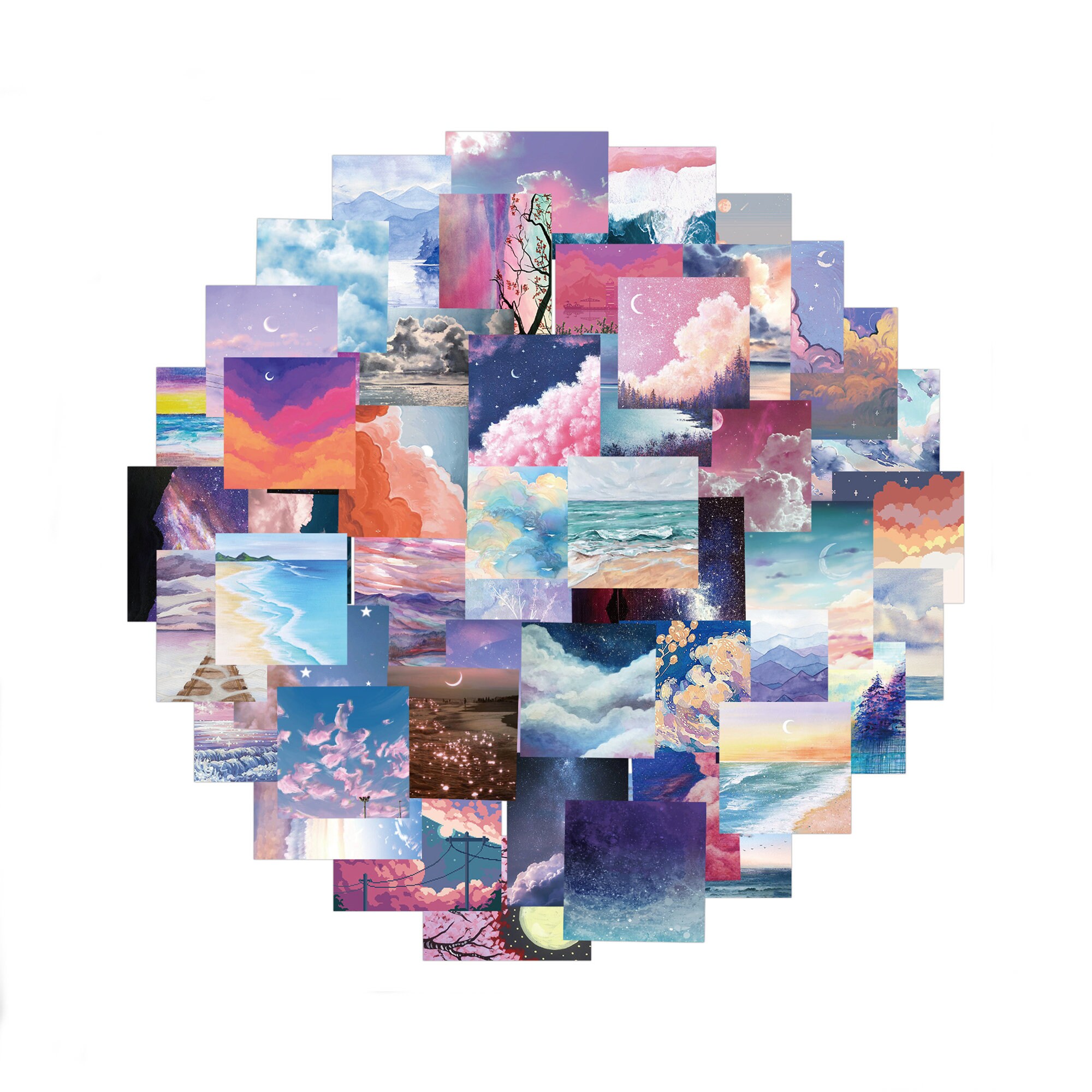 50 Landscape Oil Painting Stickers Natural Romantic Scenery - Etsy