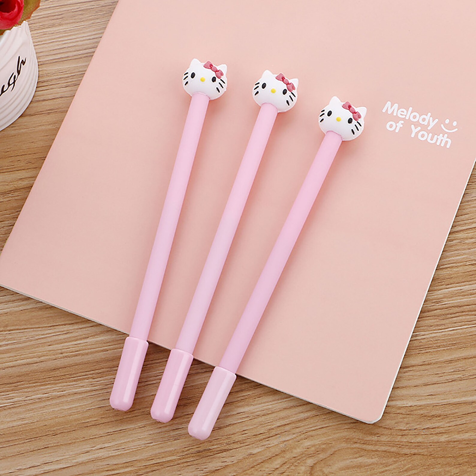 Pink Hello Kitty Gel Gel Pen Kawaii Cat Gel Gel Pen 05mm Etsy