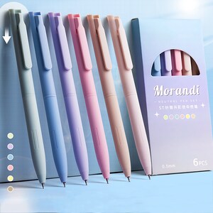 6-color Morandi Gel Pen Color Press Gel Pens Retro Japanese - Etsy