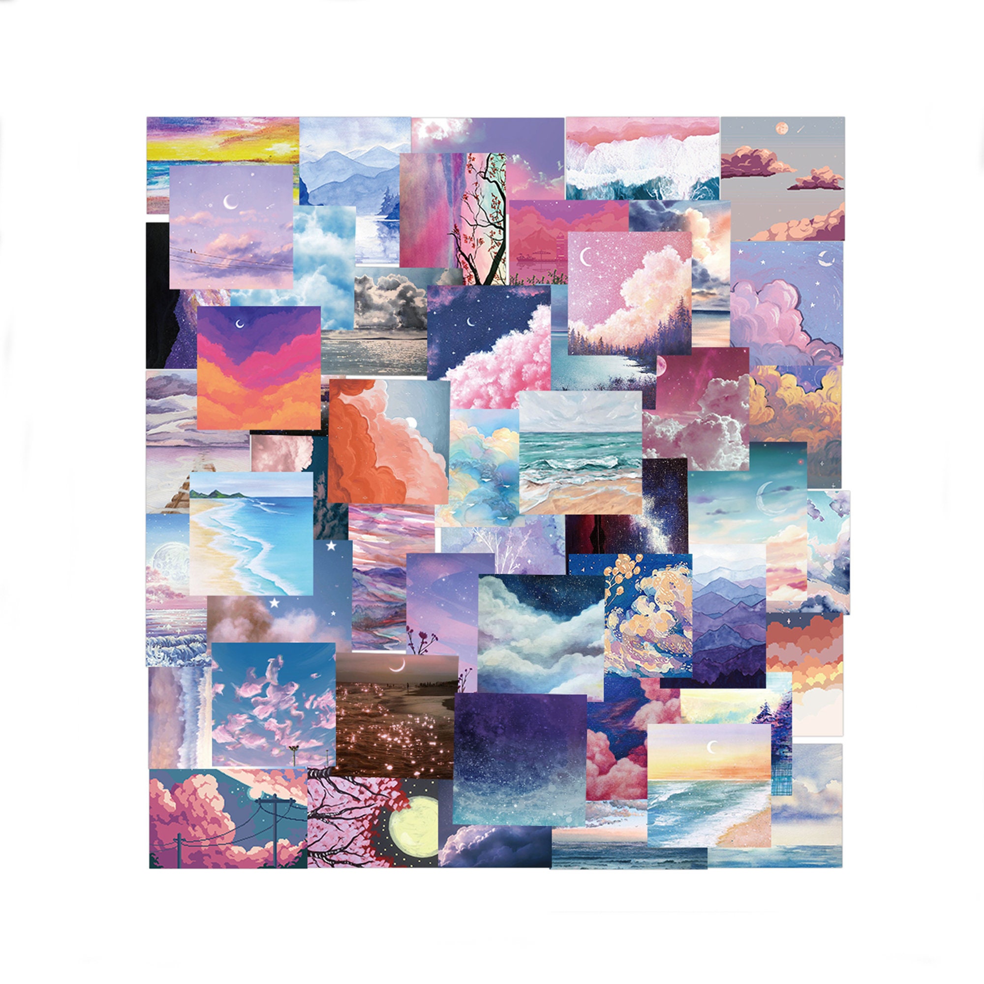 50 Landscape Oil Painting Stickers Natural Romantic Scenery - Etsy