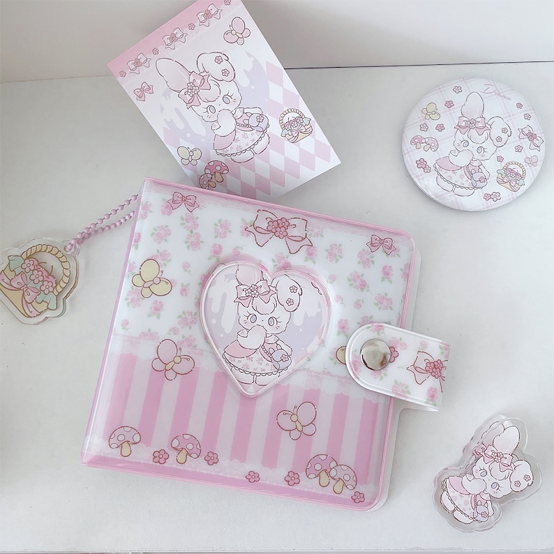 Kawaii Pink Bunny Photo Albums Cute Cartoon Hollow Heart - Etsy