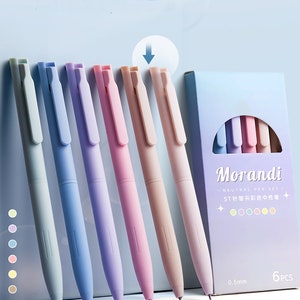 6-color Morandi Gel Pen Color Press Gel Pens Retro Japanese - Etsy