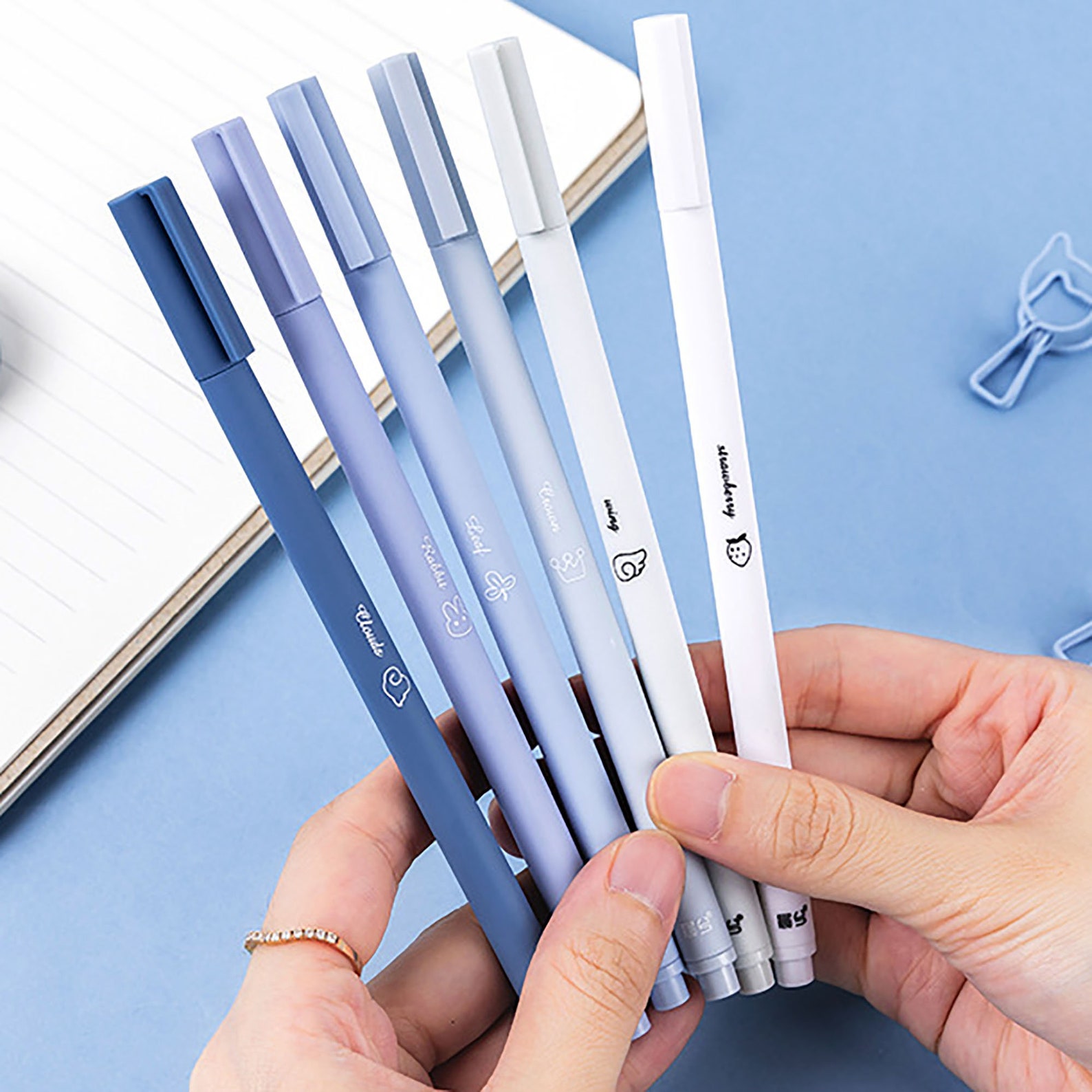 Set of 6 Gentle Gradient Gel Gel Pens Matte Signature Pens 6 | Etsy UK
