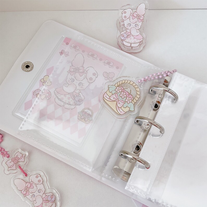 Kawaii Pink Bunny Photo Albums Cute Cartoon Hollow Heart - Etsy
