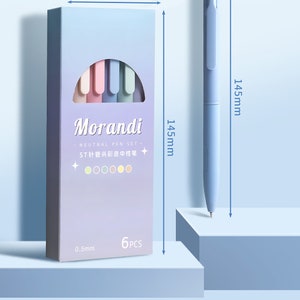 6-color Morandi Gel Pen Color Press Gel Pens Retro Japanese - Etsy