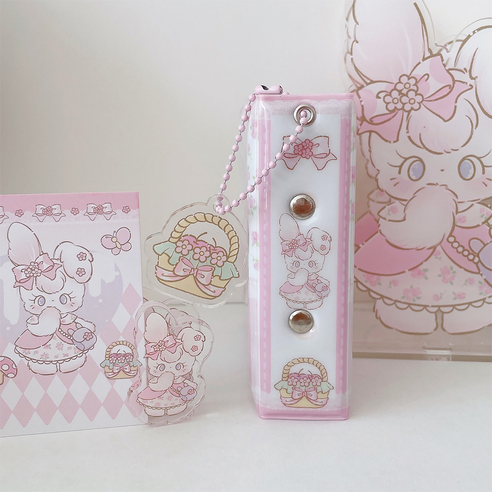 Kawaii Pink Bunny Photo Albums Cute Cartoon Hollow Heart - Etsy